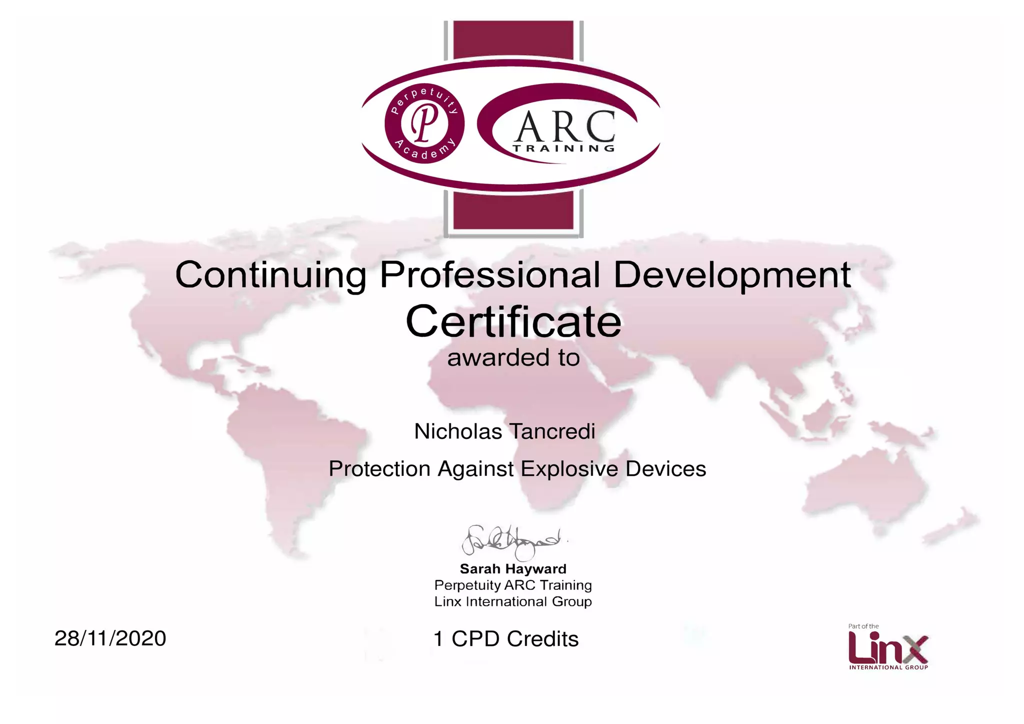 Protection Against Explosive Devices certificate | PDF