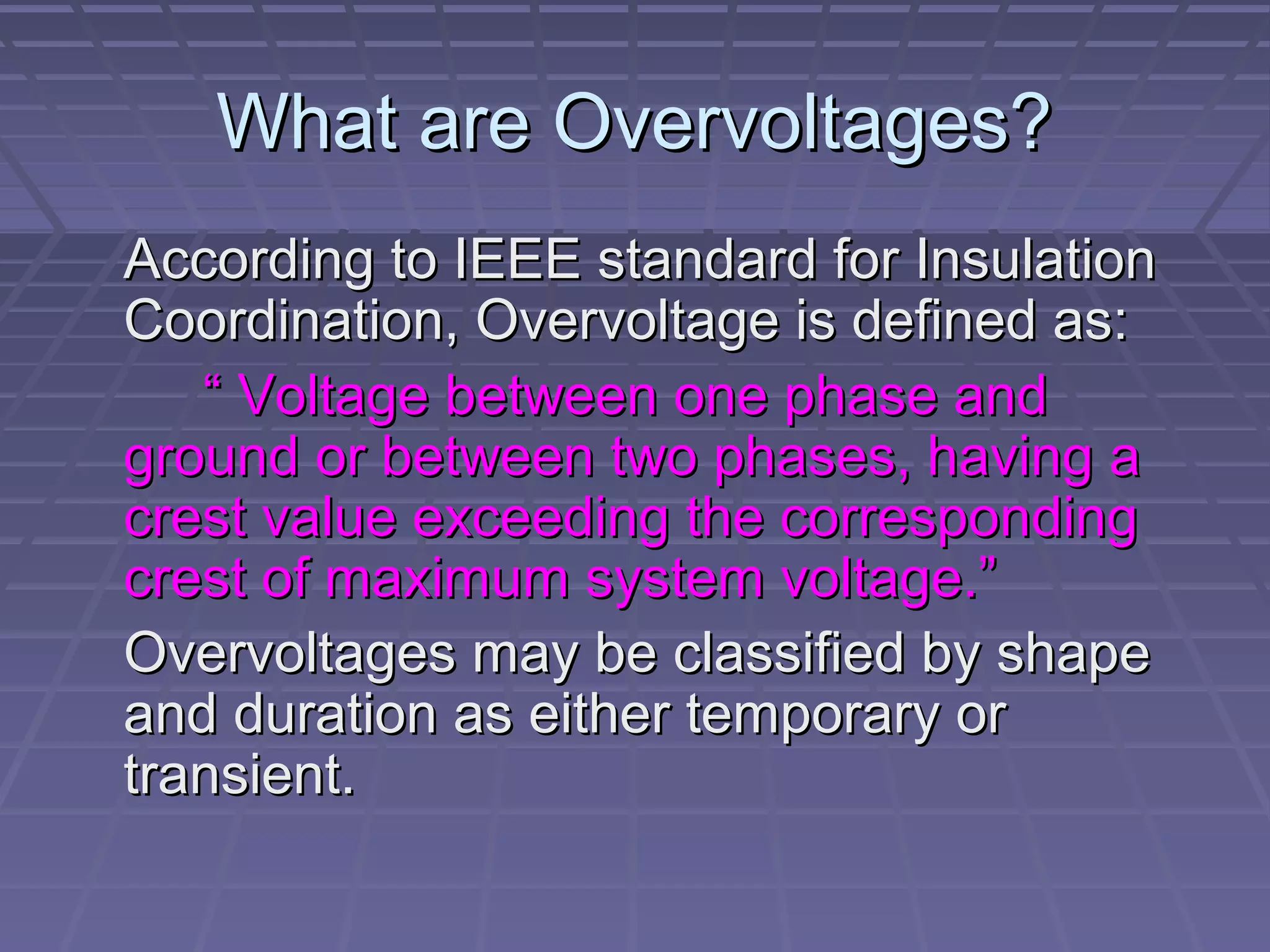 Protection against overvoltages | PPT