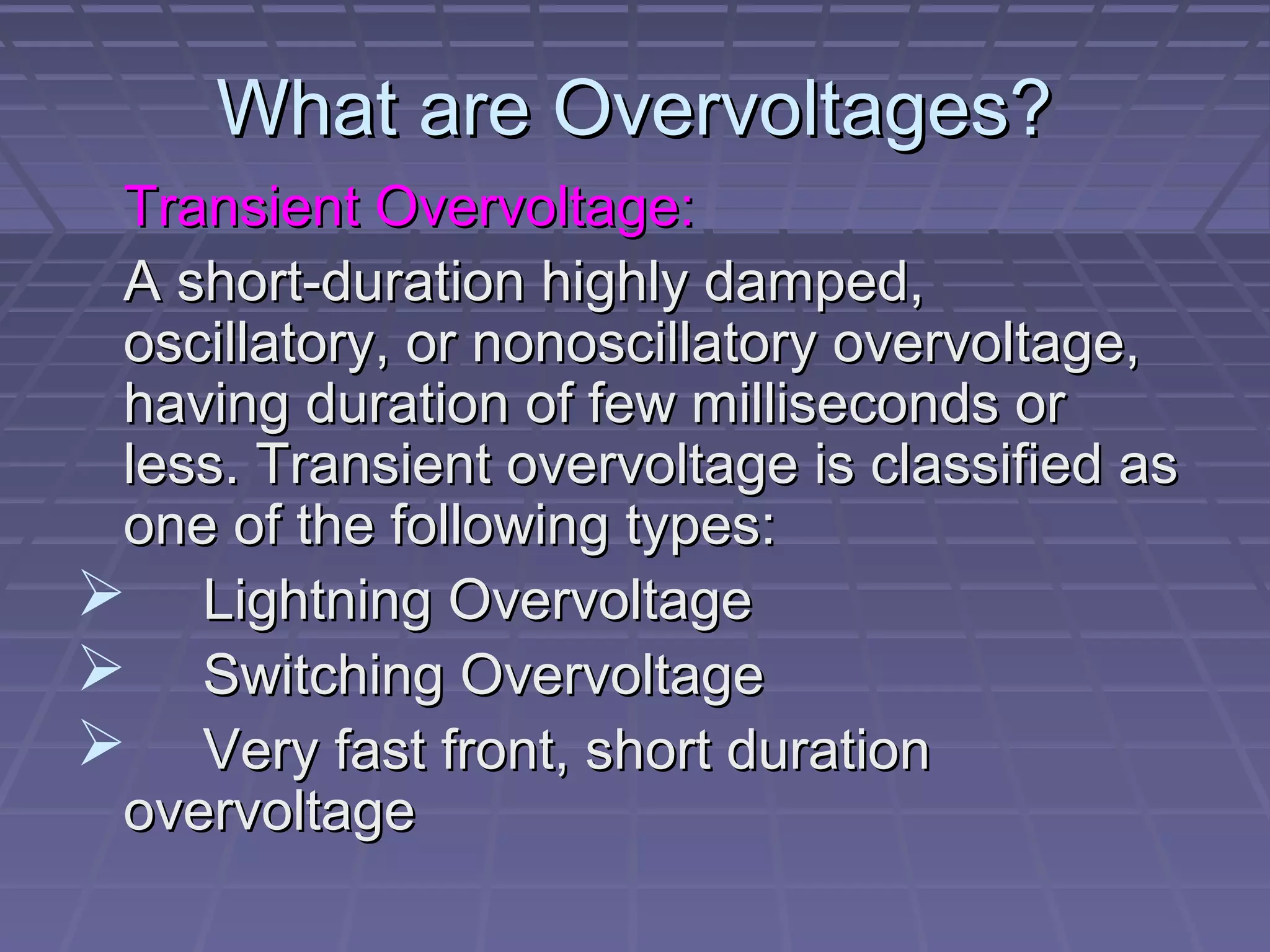 Protection against overvoltages | PPT