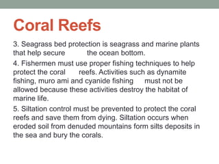 Protection and conservation of tropical rainforest, coral | PPTX