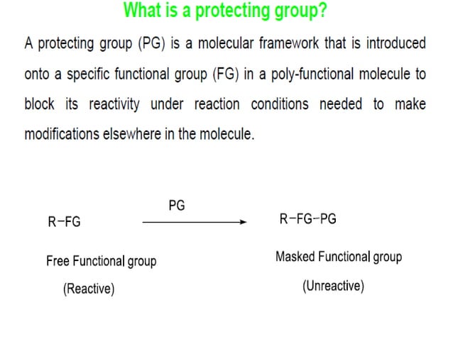 Protection and deprotection of Functional group in synthethis of new ...