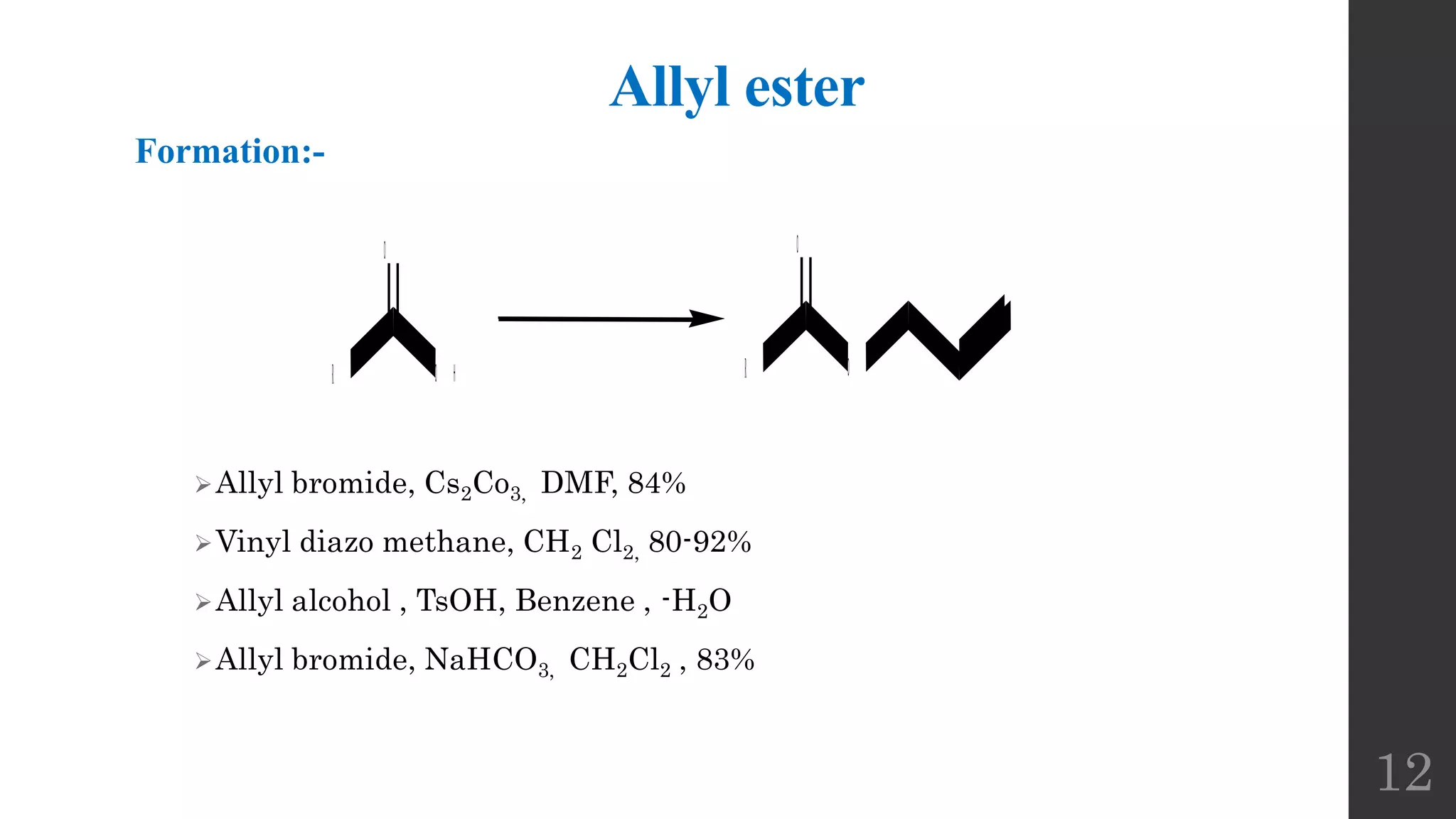 Protection and deprotection of carboxylic acid | PPTX