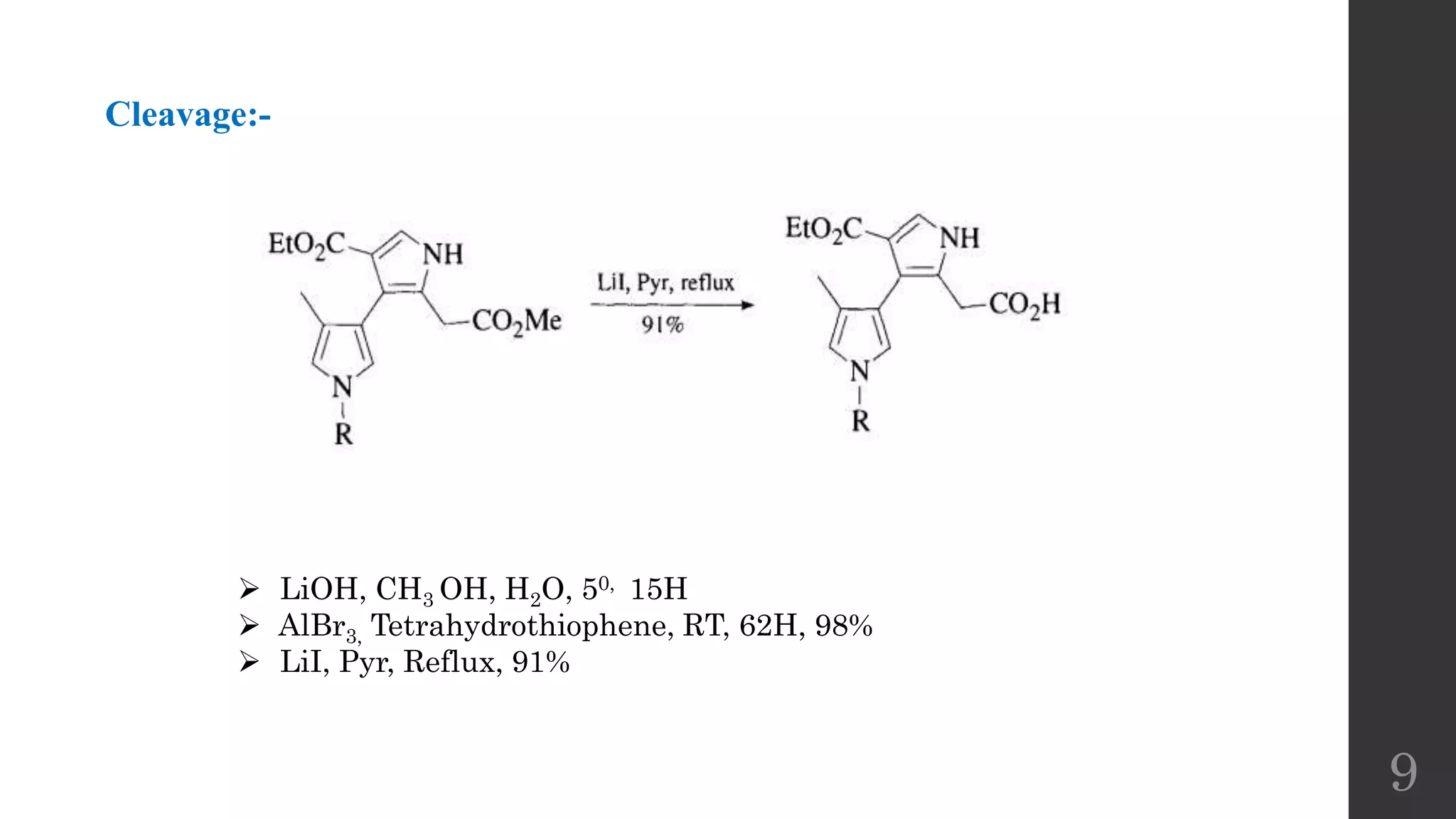 Protection and deprotection of carboxylic acid | PPTX