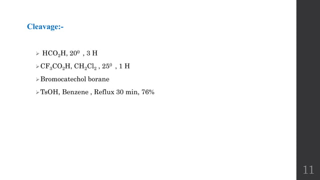 Protection and deprotection of carboxylic acid | PPTX | Chemistry | Science