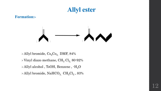 Protection and deprotection of carboxylic acid | PPTX | Chemistry | Science