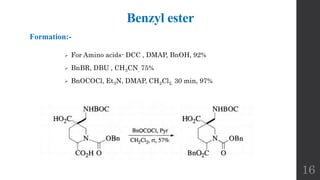 Protection and deprotection of carboxylic acid | PPTX