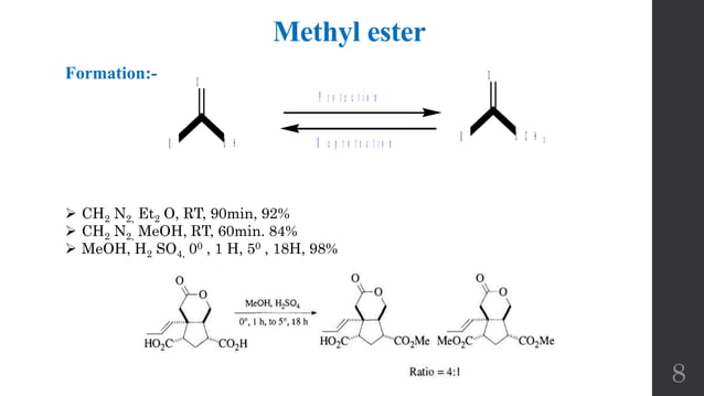 Protection and deprotection of carboxylic acid | PPTX | Chemistry | Science