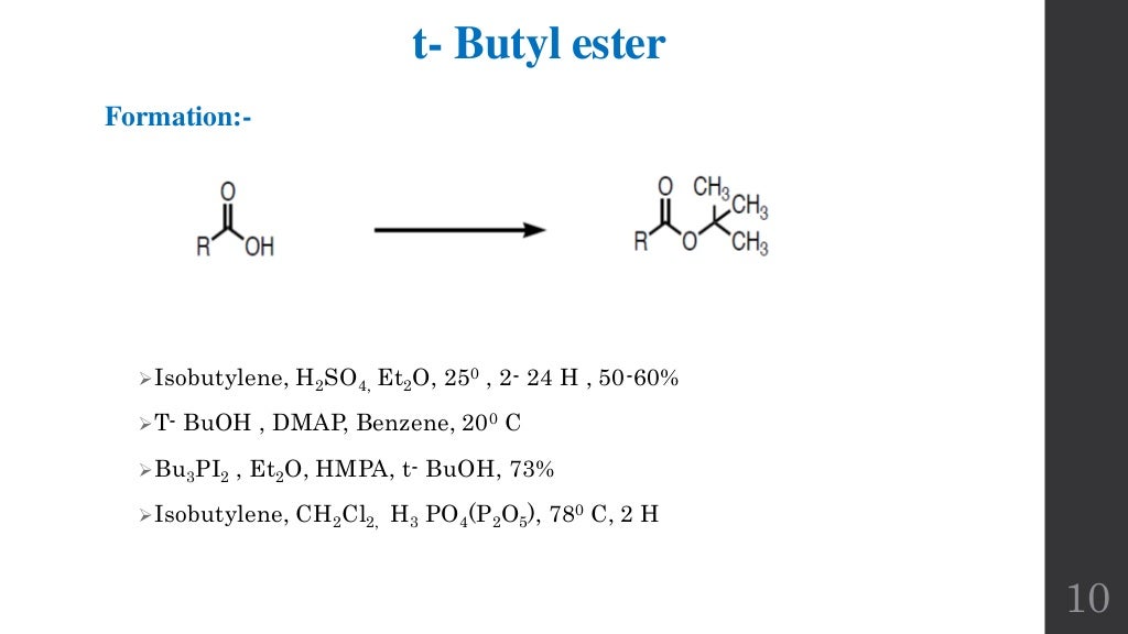 Protection and deprotection of carboxylic acid