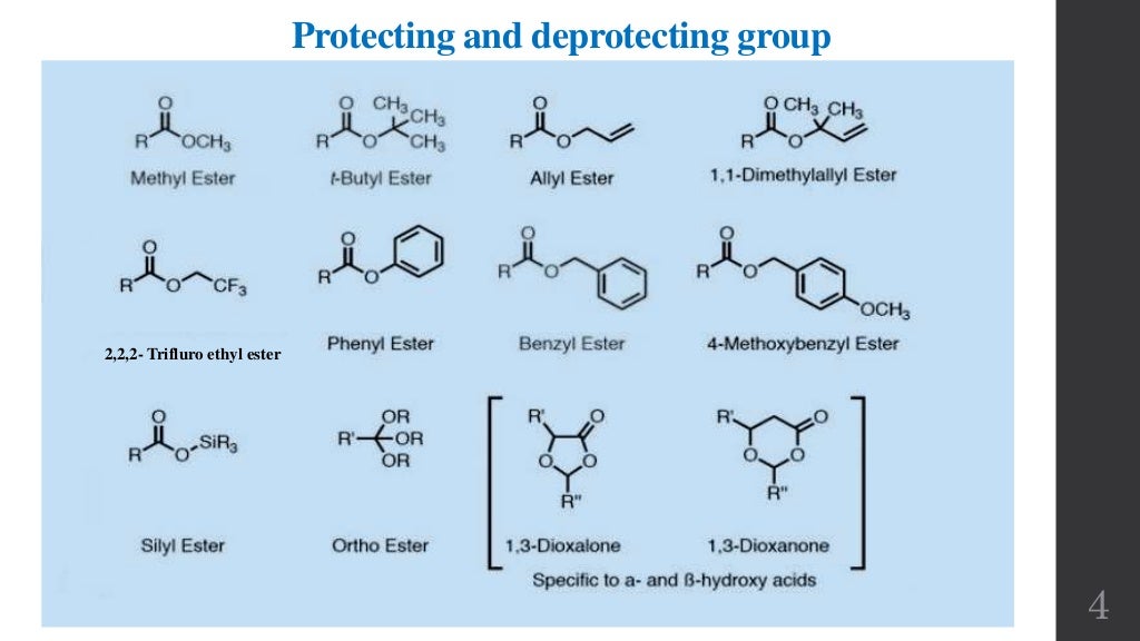 Protection and deprotection of carboxylic acid