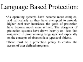 Protection and security of operating system | PPTX