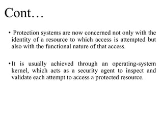 Protection and security of operating system | PPTX