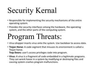 Protection and security of operating system | PPTX