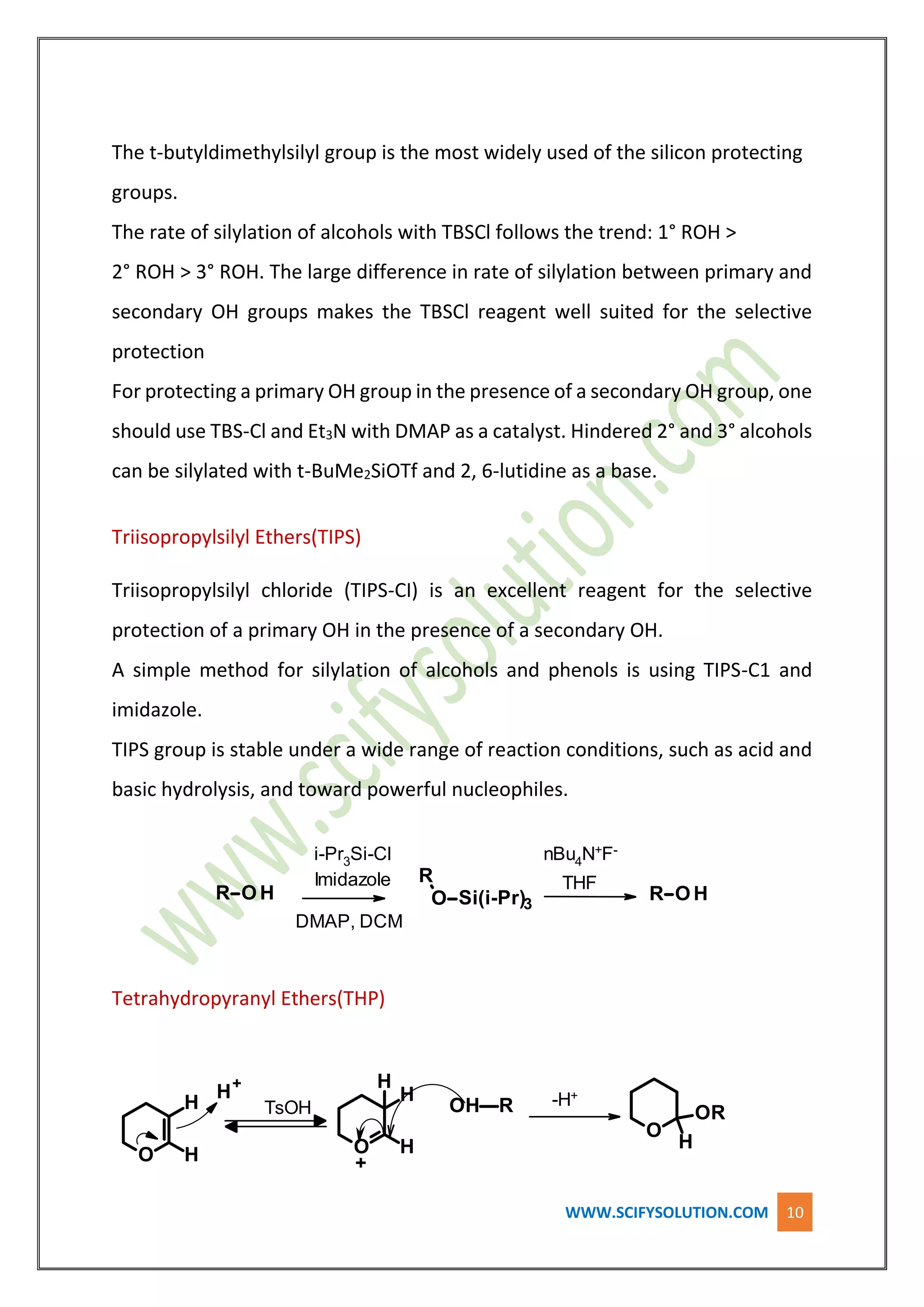 Protection and deprotection of functional groups and it application in ...