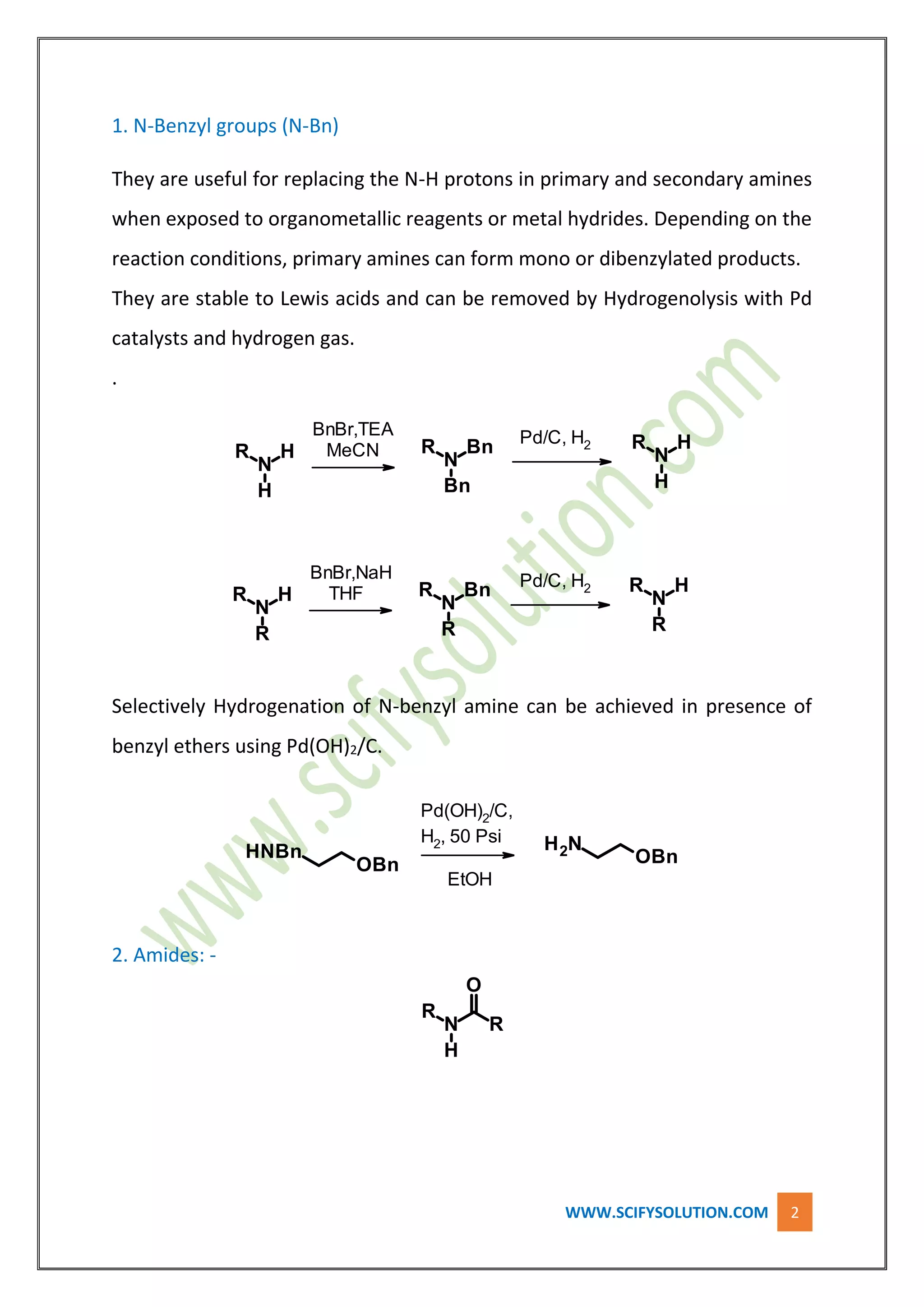 Protection and deprotection of functional groups and it application in ...