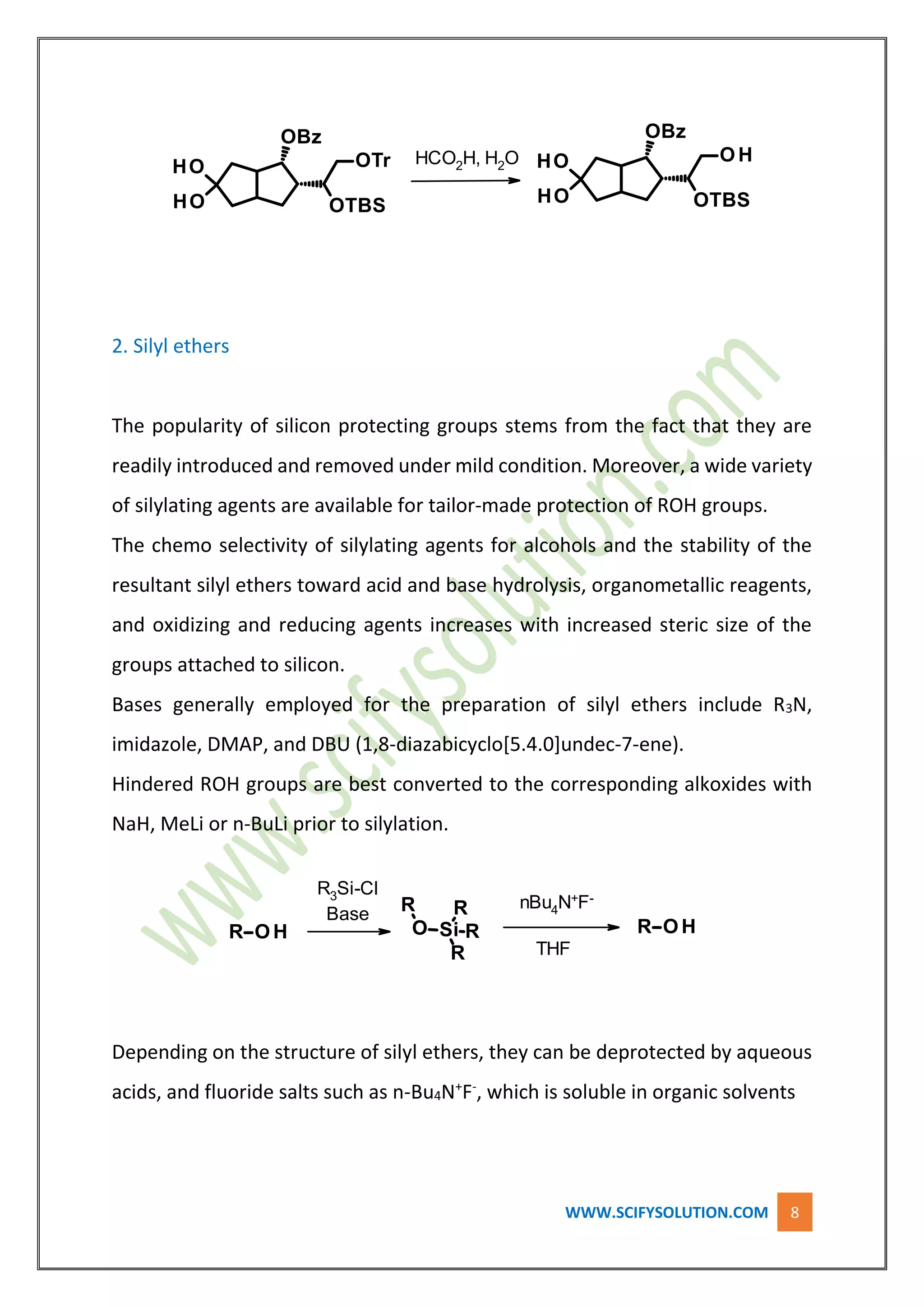 Protection and deprotection of functional groups and it application in ...