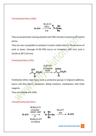 Protection and deprotection of functional groups and it application in ...