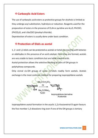 Protection and deprotection of functional groups and it application in ...