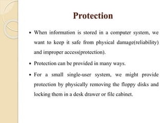 Protection, directory implementation | PPTX