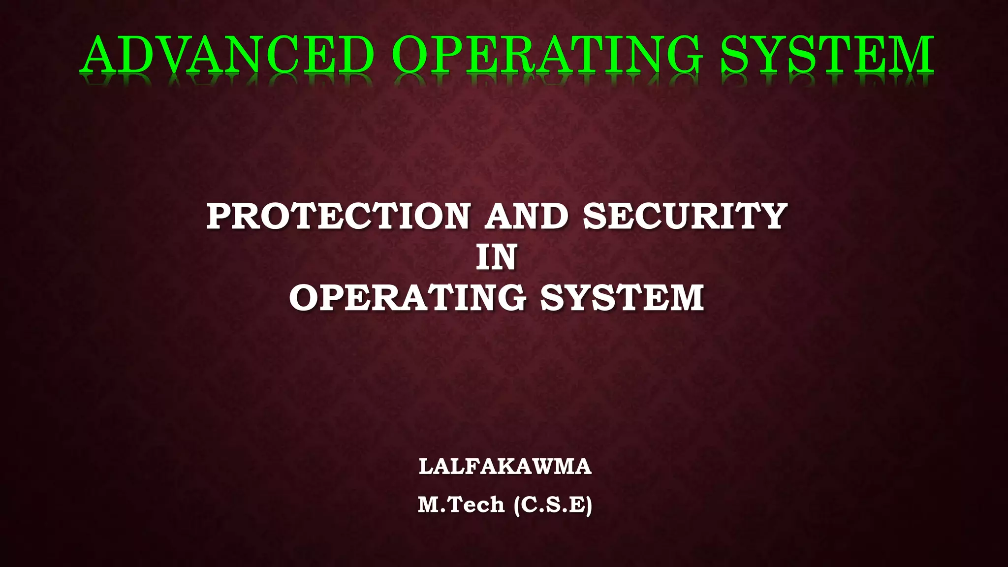Protection Domain and Access Matrix Model -Operating System | PPTX