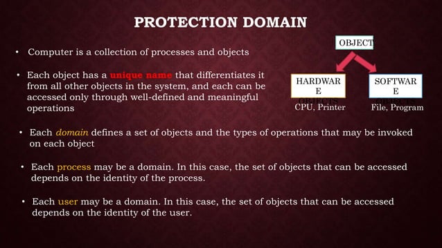 Protection Domain and Access Matrix Model -Operating System | PPTX