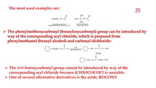 Protection for carboxylic group & Protection for the Amino group | PPTX
