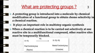 Protection for carboxylic group & Protection for the Amino group | PPTX