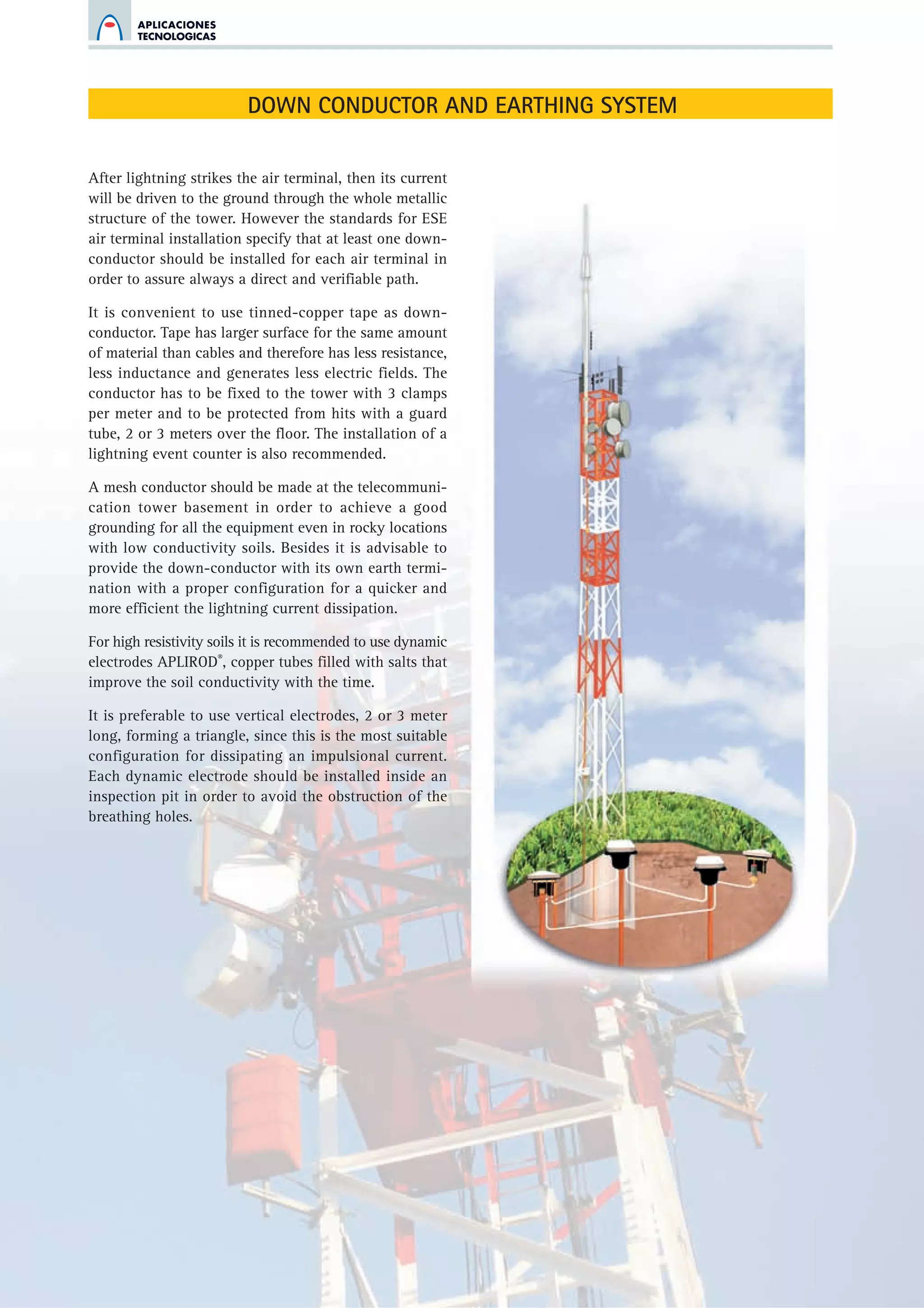 Lightning Protection for telecommunication towers | PDF