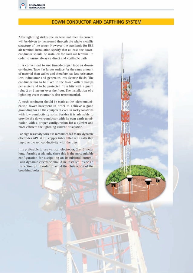 Lightning Protection for telecommunication towers | PDF