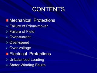 Protection of alternator | PPTX