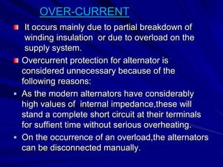 Protection of alternator | PPTX