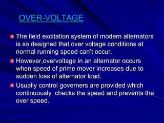 Protection of alternator | PPTX