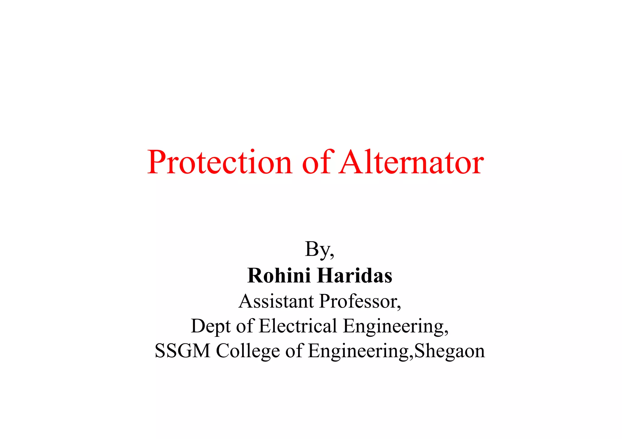 Protection of alternator(encrypted) | PDF
