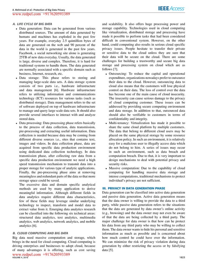 Protection of big data privacy | PDF