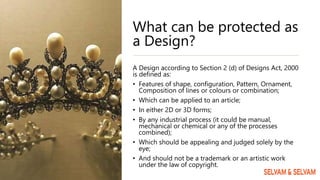 Protection of designs in india | PPTX