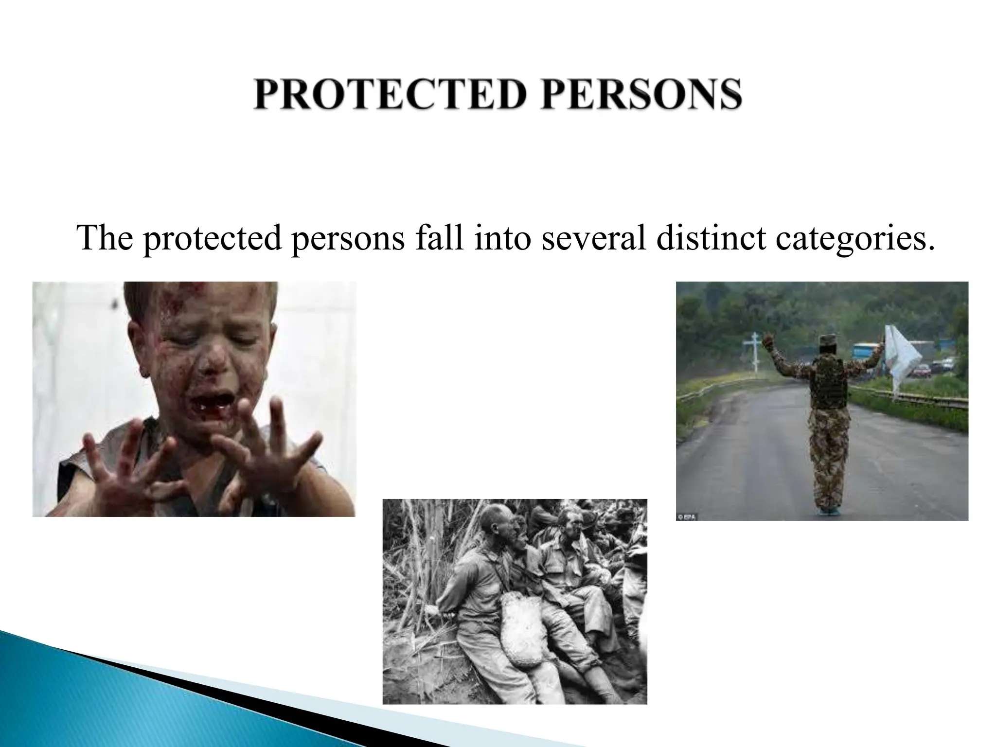 Protection of Different Categories of Persons in Armed Conflicts | PPTX