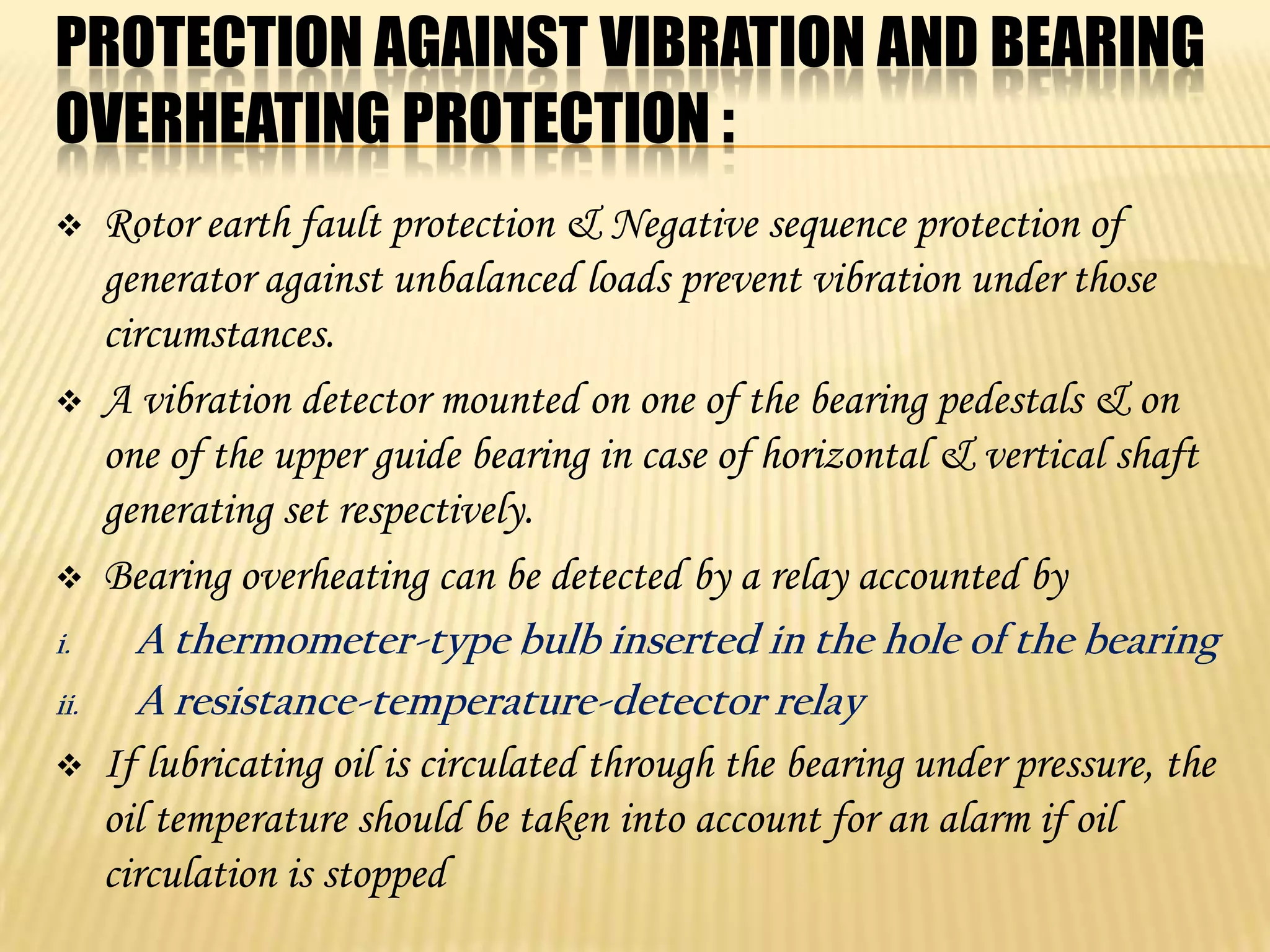 Protection Of Generator | PPTX