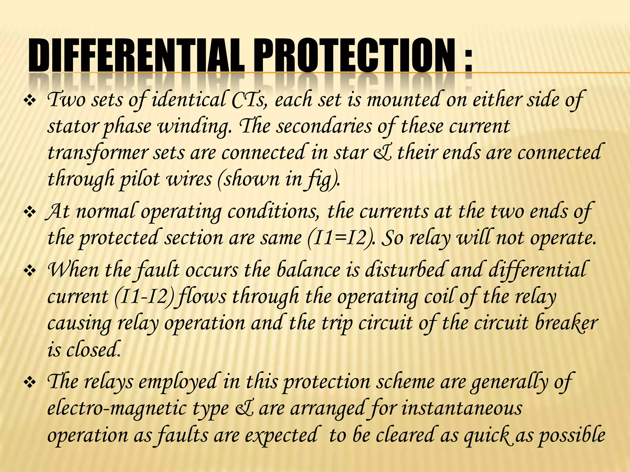 Protection Of Generator | PPTX