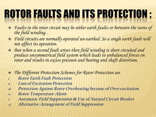 Protection Of Generator | PPTX