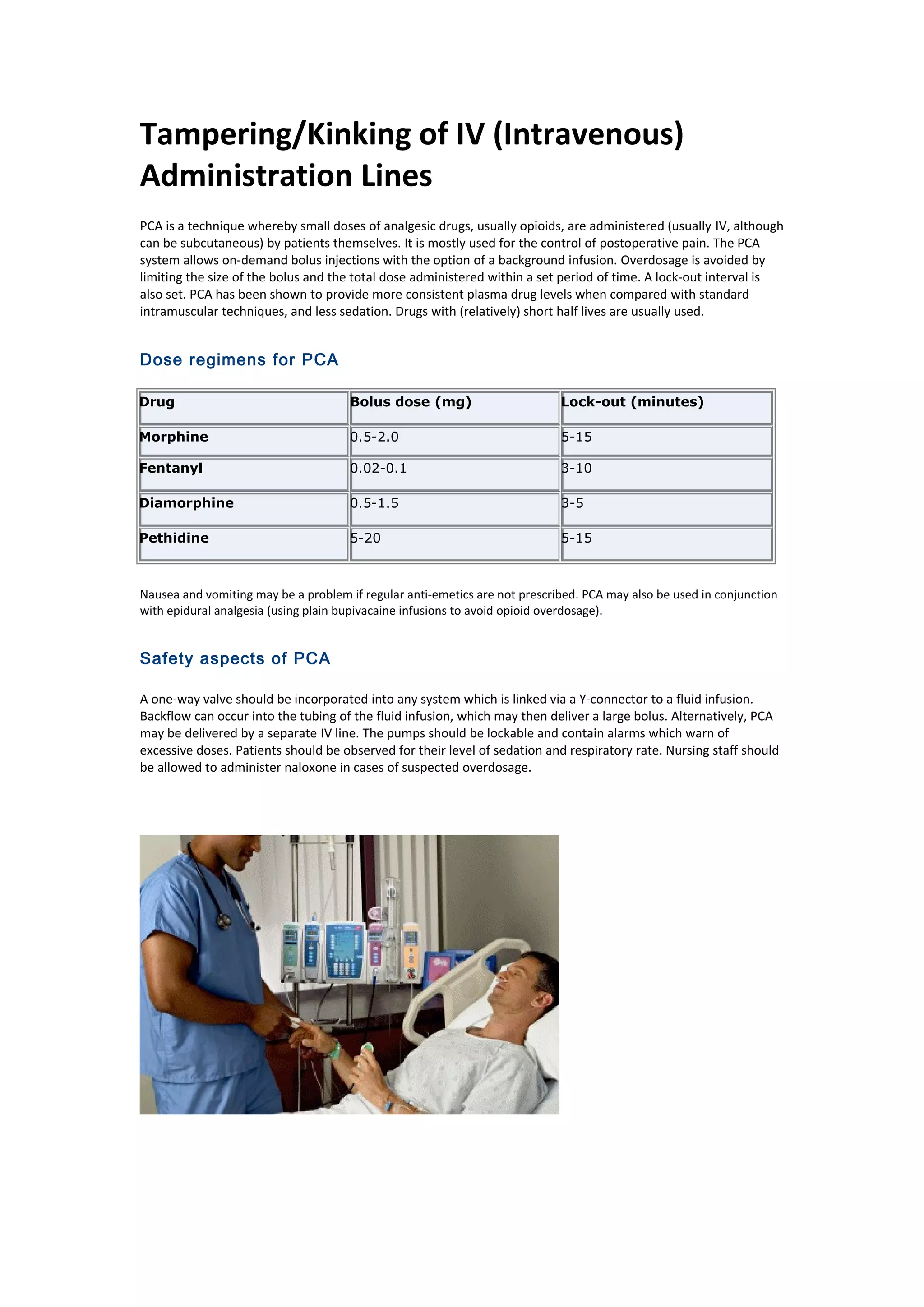 SAFER PCA, 3 WAY TIVA SET | DOC | First Aid | Injuries