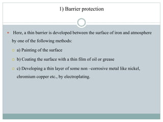 Protection of metals from corrosion | PPTX