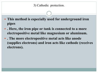 Protection of metals from corrosion | PPTX