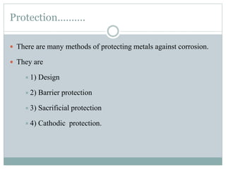 Protection of metals from corrosion | PPTX