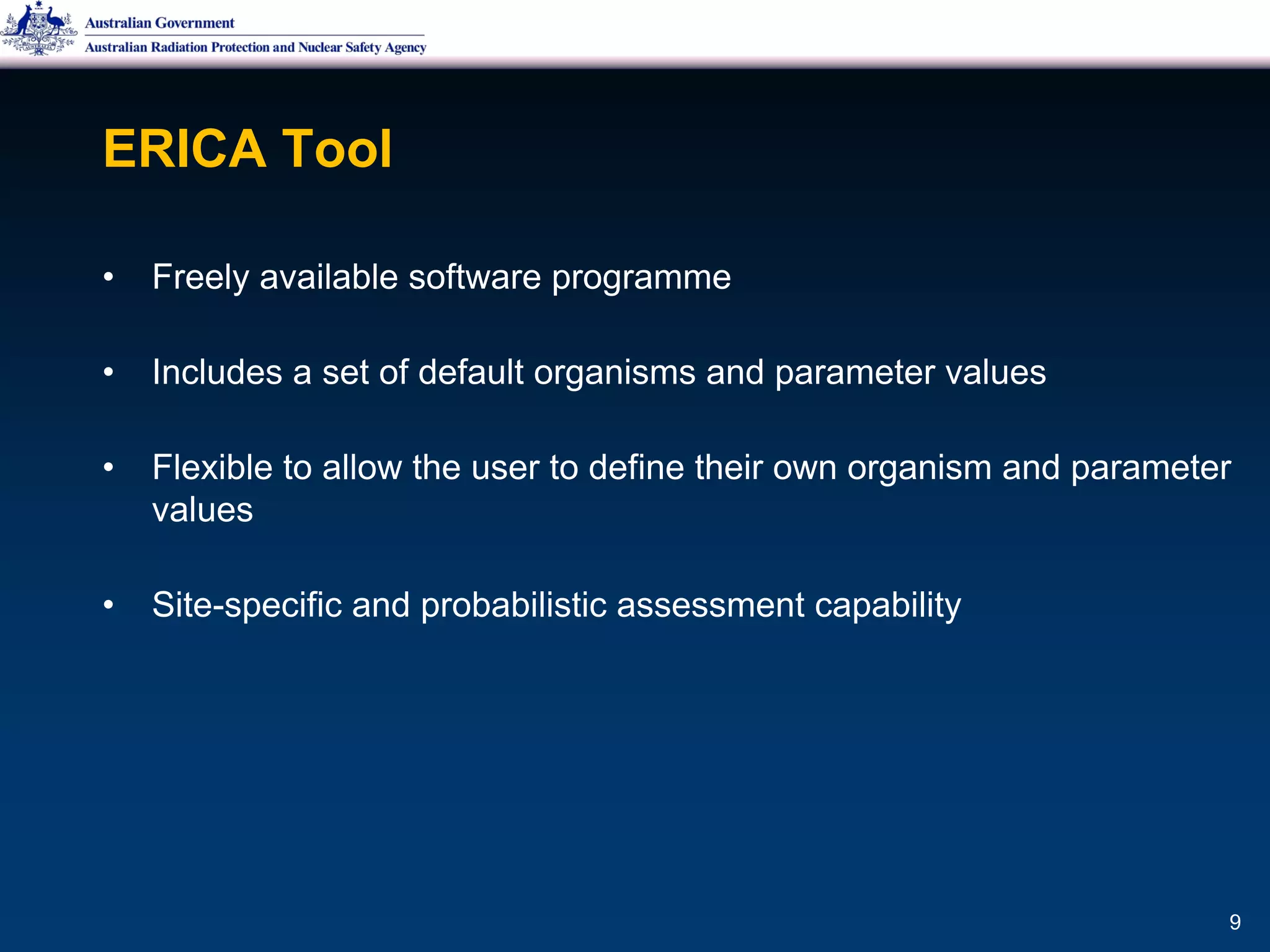 Protection of non human biota methodology, assessment tools and data ...