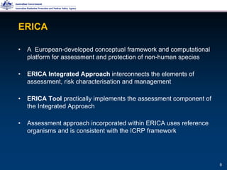 Protection of non human biota methodology, assessment tools and data ...