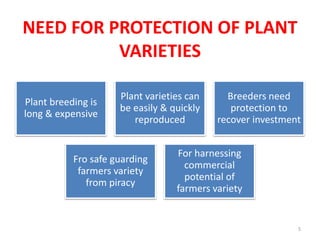 Protection of plant vareities and farmers right act, 2001 | PPTX