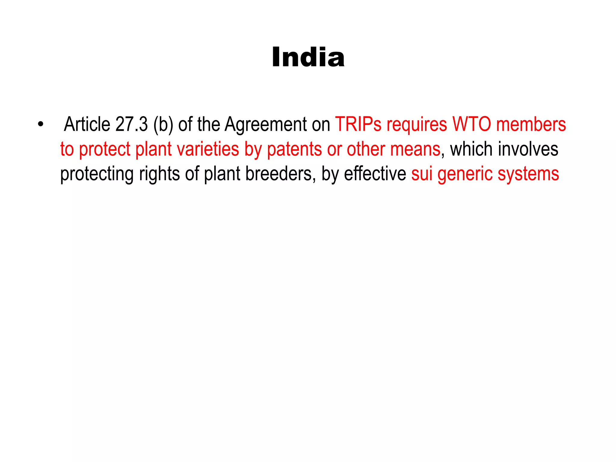 Protection of plant varieties and farmers right | PPTX