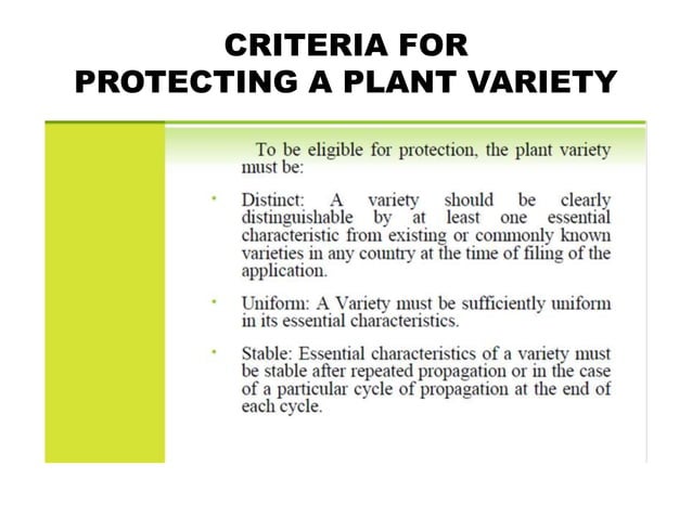 Protection of plant varieties and farmers right | PPTX | Agriculture ...