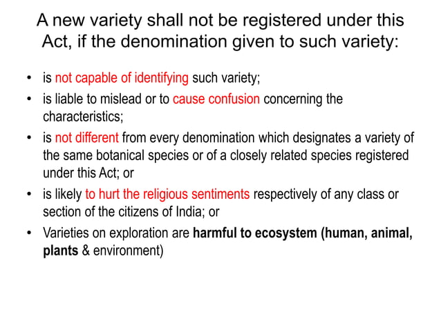 Protection of plant varieties and farmers right | PPTX | Agriculture ...