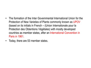 Protection of plant varieties and farmers right | PPTX