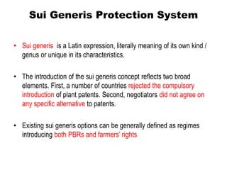 Protection of plant varieties and farmers right | PPTX